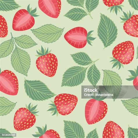 딸기 패턴 손으로 그린 여름 딸기 분홍색과 빨간 과일 직물 인쇄 컬러 만화 일러스트레이션으로 좋은 다채로운 원활한 벡터 패턴 개념에 대한 스톡 벡터 아트 및 기타 이미지