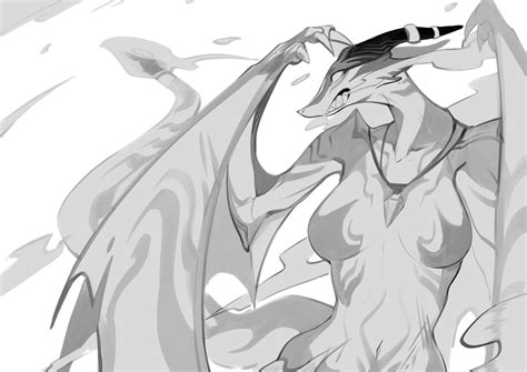 3gs Original Highres 1girl Arms Up Breasts Breasts Apart Breath Weapon Breathing Fire