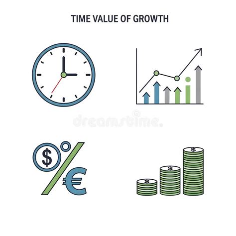 Time Value Of Growth Financial Concept Stock Illustration