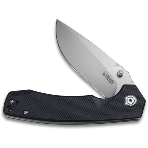 Kubey Calyce Linerlock Pocket Knife Black G10 Folding D2 Steel Drop Po