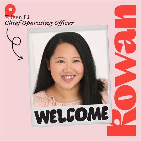 Rowan On Linkedin Were Very Excited To Welcome Eileen Li To The Rowan