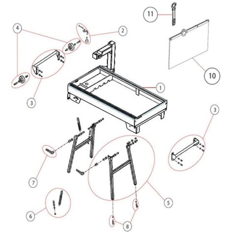 Main Frame Assembly For Norton Clipper Cm43 Masonry Saw Lands