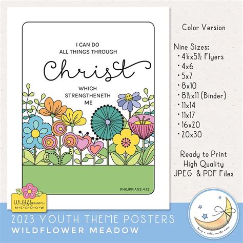 2023 Youth Theme Lds Young Women Posters Color And Black And White
