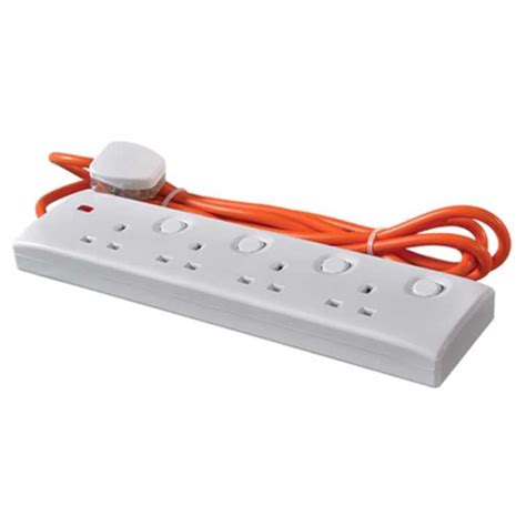 Orange Extension Wire Cord 3 5 7 Meter 13a Trailer Multi Socket