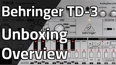 Behringer Td 3 Unboxing And Full Overview Youtube