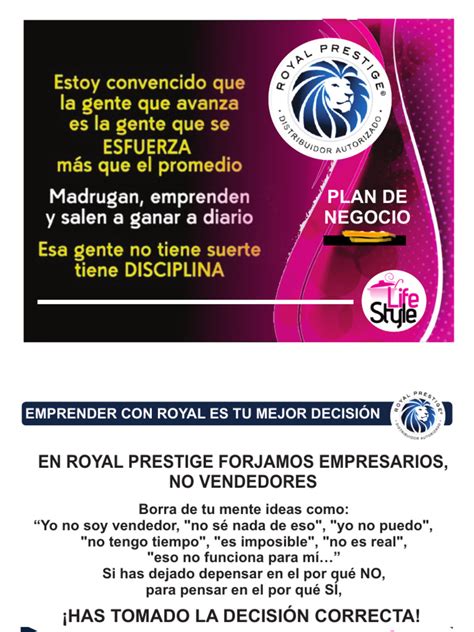 Plan De Negocio Royal Prestige 2023 Pdf Iniciativa Empresarial