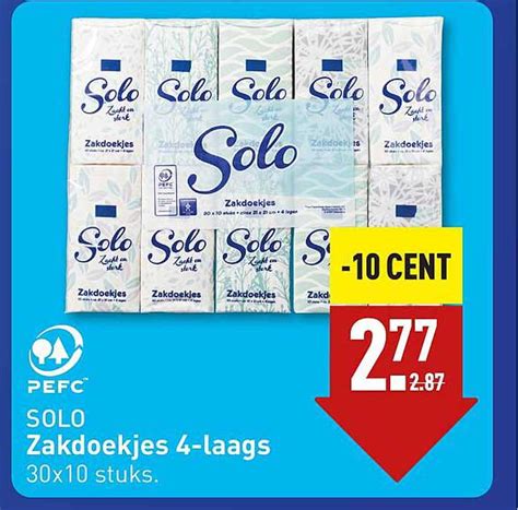 Solo Zakdoekjes 4 Laags Aanbieding Bij Aldi Folderfeestnl