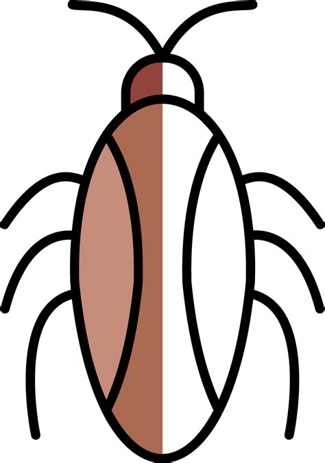 Cockroach Filled Half Cut Icon 42758907 Vector Art At Vecteezy