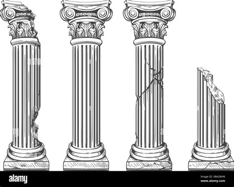Classical Structure Roman Columns Stock Vector Images Alamy