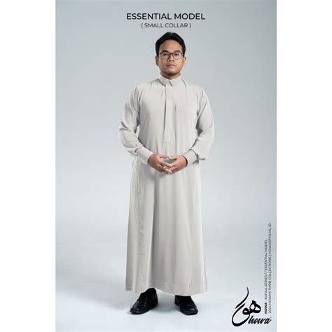 Jual Howa Thob Essential Model Small Collar Oatmeal Shopee Indonesia