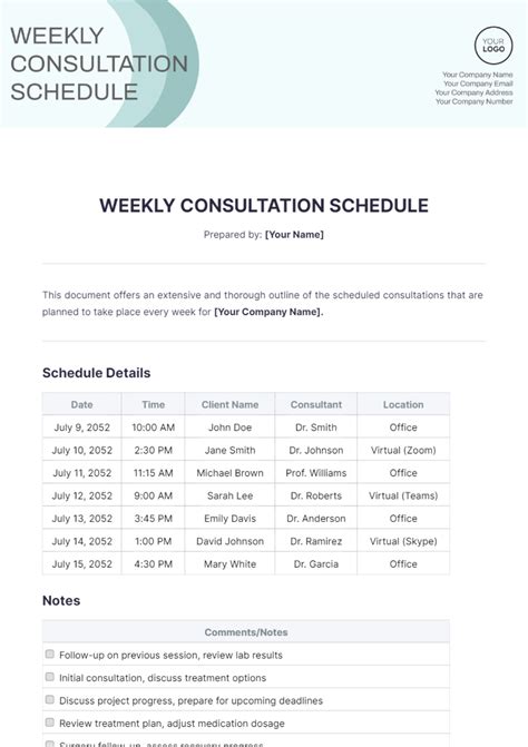 Free Weekly Call Schedule Template To Edit Online