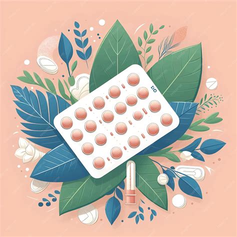 Birth Control Pills Vector Illustration Premium Ai Generated Vector