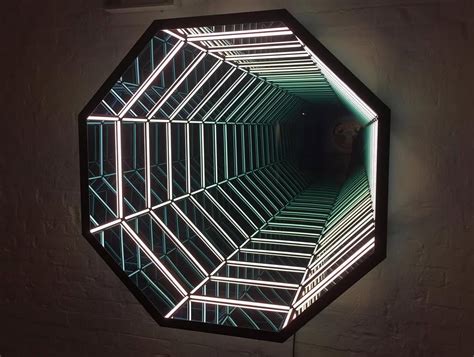 3d Infinity Mirror Wall Art Rgb Tesseract Light For Game Rooms Etsy
