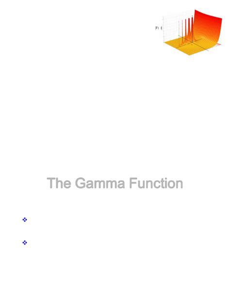 Lec 02 Gamma Function Pdf