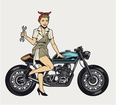 Pin Up Girl Motorcycle Images Free Download On Freepik
