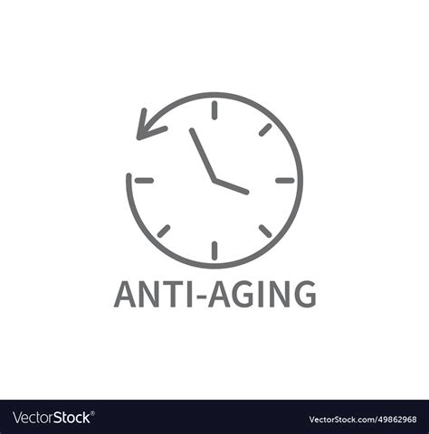 Anti Aging Cosmetics And Beauty Line Icon Vector Image