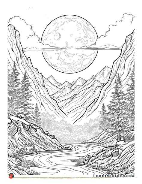 Beautiful Moon Coloring Pages For Adults Robin Colors