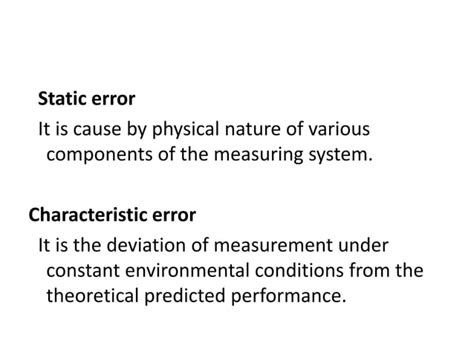 Errors Of Measurement And Systematic Errors Pptx