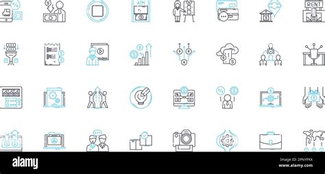 Advertising Campaign Linear Icons Set Branding Strategy Creativity