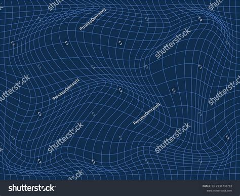Warped Surface Mesh Minimalist Background Distorted Stock Illustration