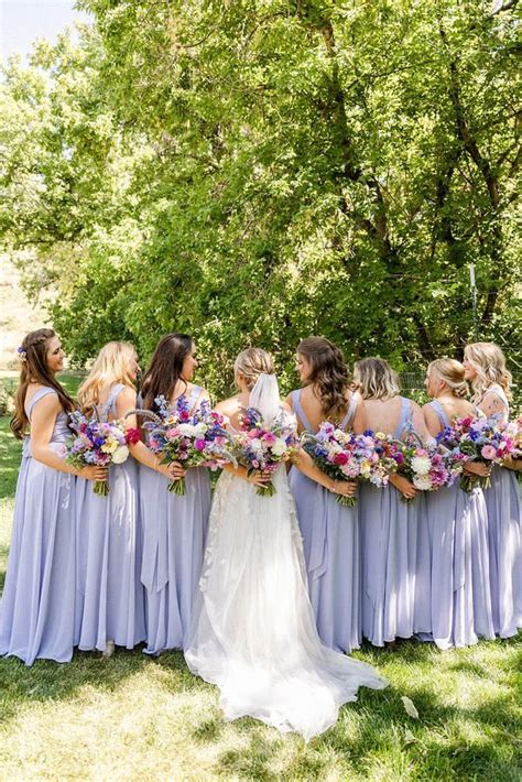 Bridesmaid Dresses Dusty Lavender Dusty Blue And Lilac Wedding