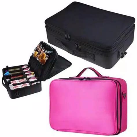 Jual ༺ Cod Aktif ༻ Tas Koper Kosmetik Tas Makeup Artist Tas Makeup Besar Koper Makeup Black