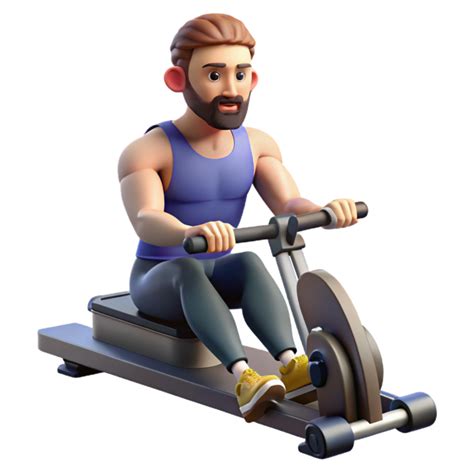 Dramatic Classic Man Using Rowing Machine Isolated Cutout Exclusive Dramatic Classic Man Using Rowing Machine Isolated Cutout Exclusive