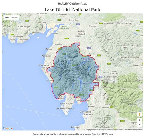 Lake District National Park Map Lake District National Park Wall Map