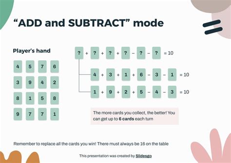 Card Game To Improve Mental Arithmetic Skills Presentation