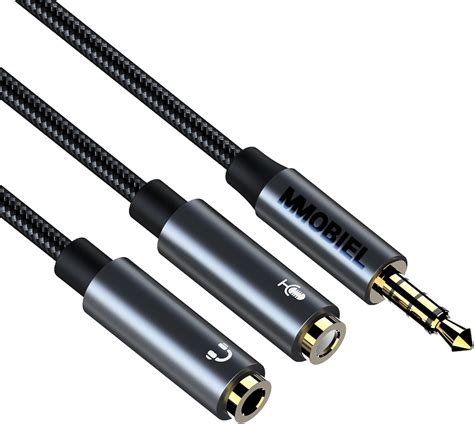 Mmobiel Headphone Splitter 3 5mm Mic And Audio Splitter Aux Adapter 3 5mm 1 Male To 2