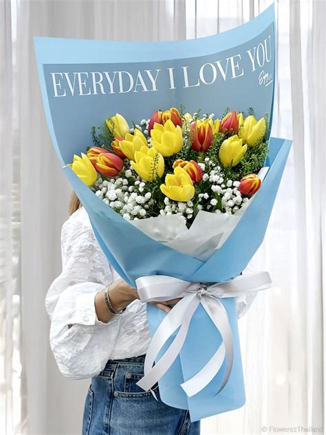 Tulip Bouquet Tulip Kissed And Whispers Flowers2thailand