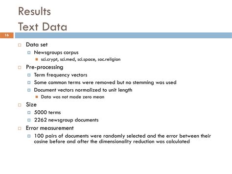 Ppt Random Projections In Dimensionality Reduction Applications To Image And Text Data