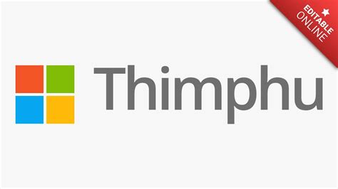 Thimphu Logo Microsoft Generatore Di Effetti Di Testo