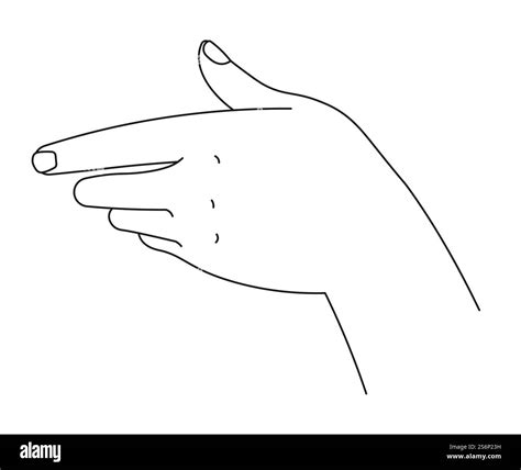 Communication With Gestures Or In Non Verbal Way Isolated Line Art