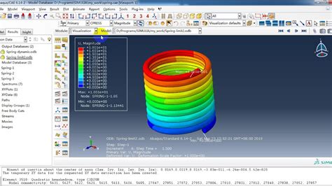 Abaqus Tutorial Step By Step Steel Spring Static Load Limit Analysis
