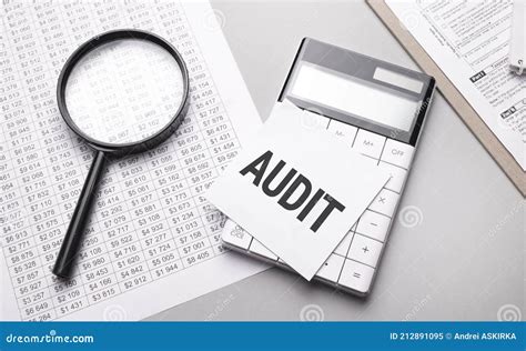 Notebook With Text Audit Sheet Of White Paper For Notes Calculator