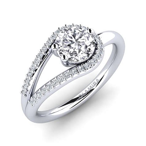 Koop Verlovingsring Fidelma In 08 Karaat Rond Geslepen 9k Wit Diamant