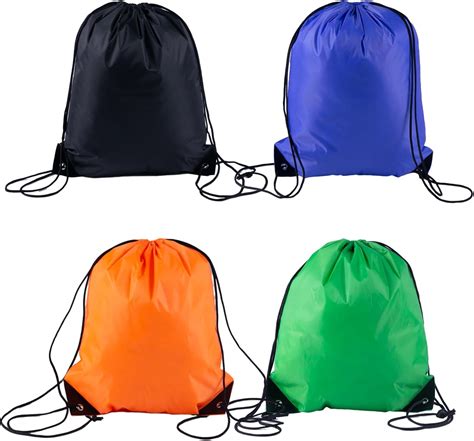 Gruvox 4pcs Drawstring Bags Drawstring Gym Bag Drawstring Sports Bag