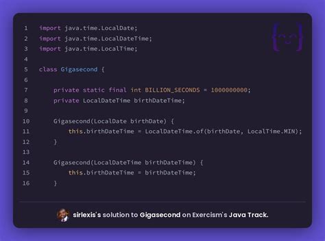 Sirlexiss Solution For Gigasecond In Java On Exercism