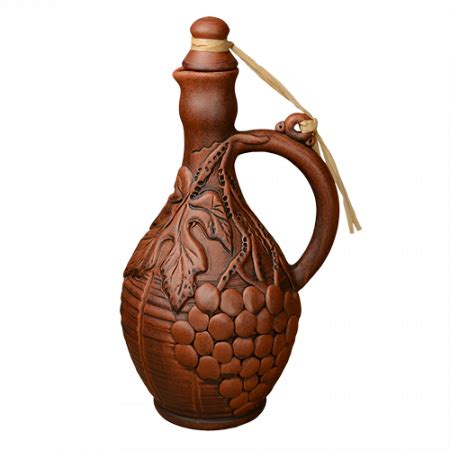 Глиняная бутылка для вина и воды