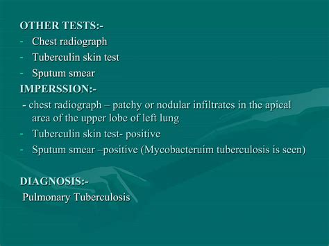 Case Study On Tuberculosis Ppt