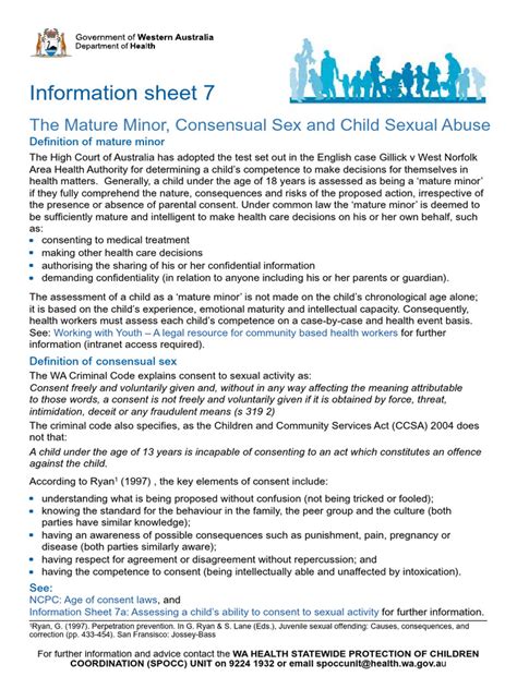 Infosheet07 Mature Minors Pdf