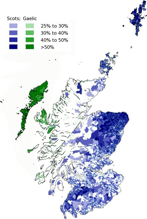 Proportion Of People Who Can Speak Scots Or Gaelic In Scotland 2011 Rlinguisticmaps