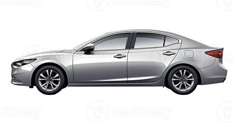 Ai Generated Side View Grey Sedan Car Png 36074694 Png