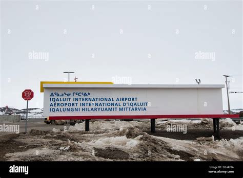Multilingual Iqaluit International Airport Sign In English French