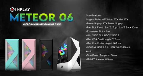 Inplay Meteor 06 Matxatx Case Led Effects And Tempered Glass