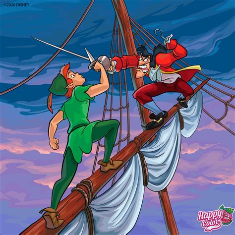 Peter Pan And Captain Hook Happy Color Cbn By Dogmomkf80 On Deviantart