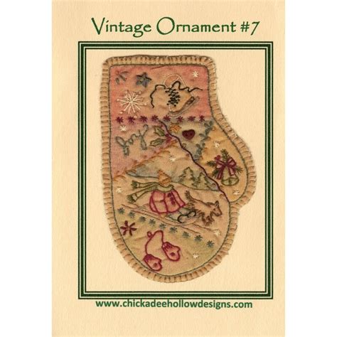 Vintage Ornament 7 Mitten Pattern Shabby Fabrics