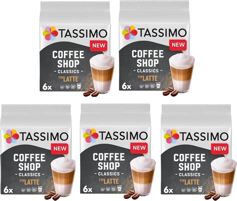 Tassimo Coffee Shop Selections Latte Pods Pack Of 5 Total 60 Pods 30 Drinks Uk