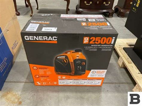 Generac 2500i Inverter Generator Booker Auction Company